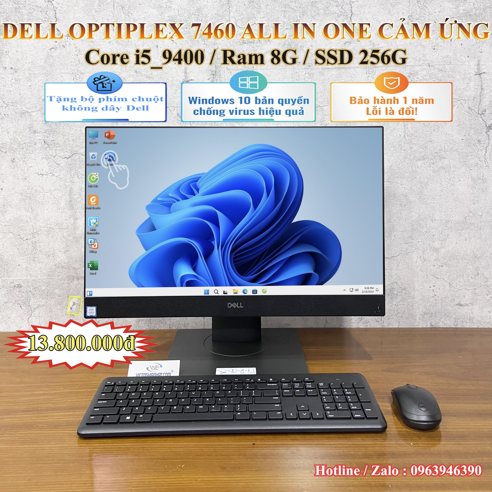 Dell Optiplex 7460 All In One Cảm ứng i5_9400/ RAM 8G / SSD 256G ...
